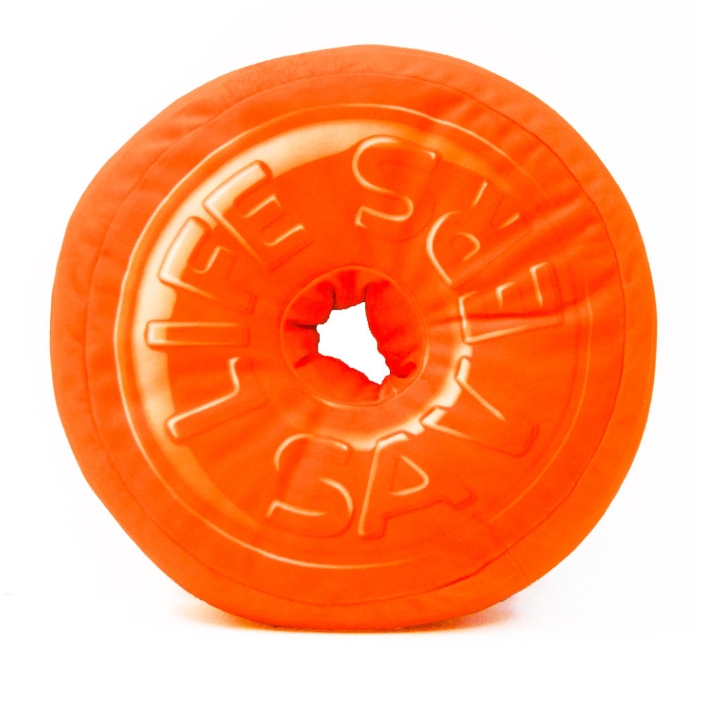Lifesavers -Orange Round Pillow with Hole