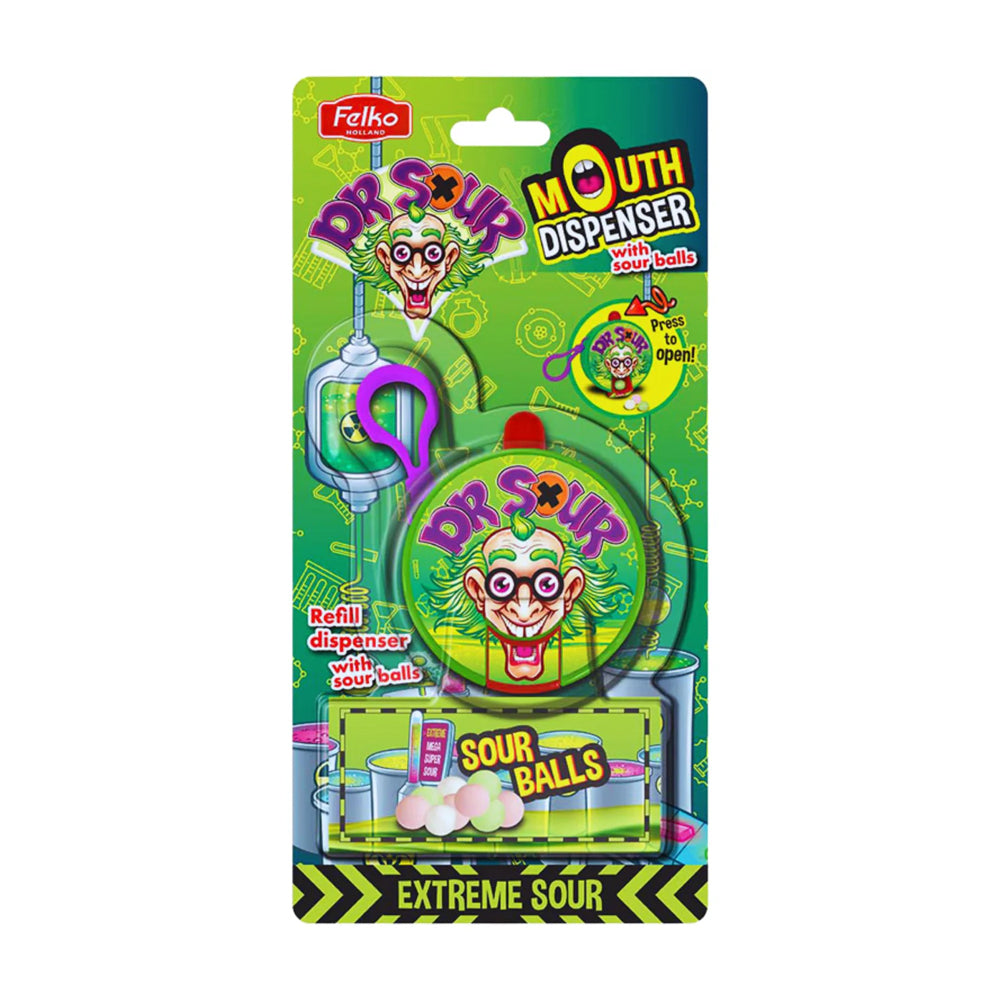 Dr. Sour - Sour Ball Mouth Dispenser - 10/18g