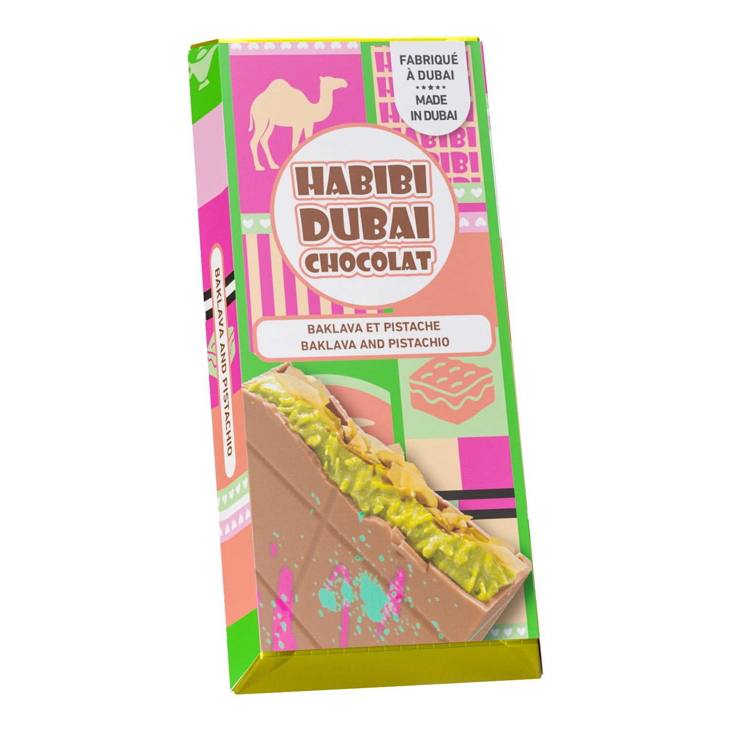 Habibi Dubai Chocolate - Baklava and Pistachio - 10/200g